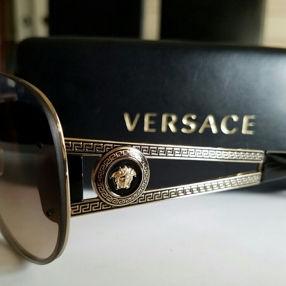 Versace | Accessories | Versace Sunglasses Pale Goldbrown Gradient ...